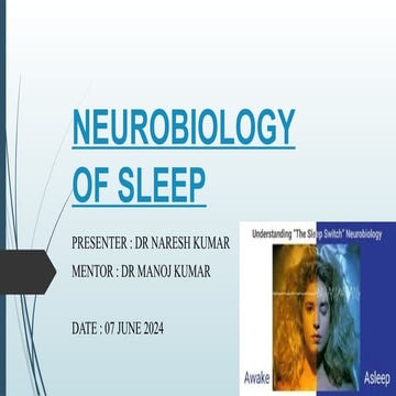 NEUROBIOLOGY OF SLEEP-1.pptxufjchcjvigigigih | PPT