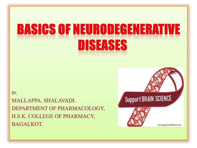 Neurodegenerative diseases ppt | PPTX