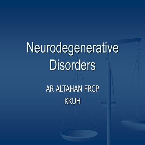 Neurodegenerative Disorders.ppt......... | PPT