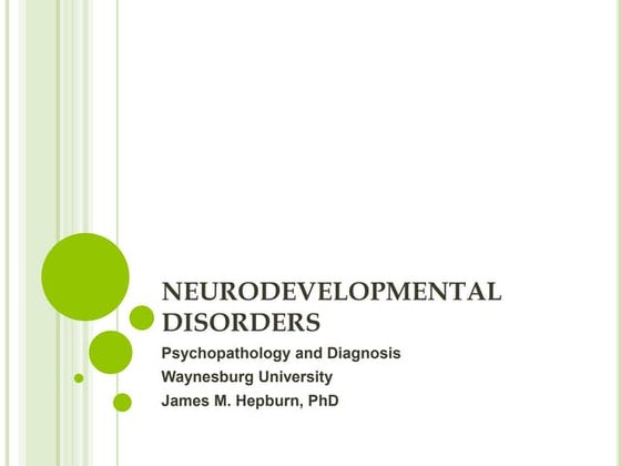 Neurodevelopmental disorders | PPT