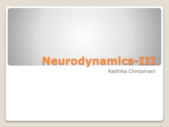 Neurodynamics- I | PDF | Brain and Nervous System Disorders | Diseases ...