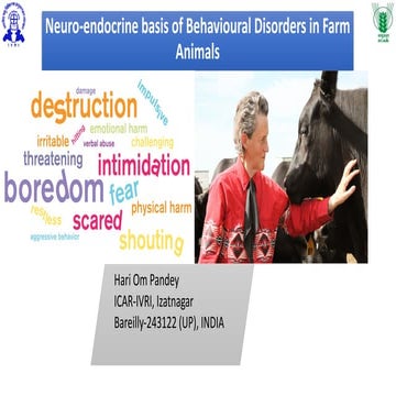 Neuro-endocrine basis of Behavioural Disorders in Farm Animals | PPT