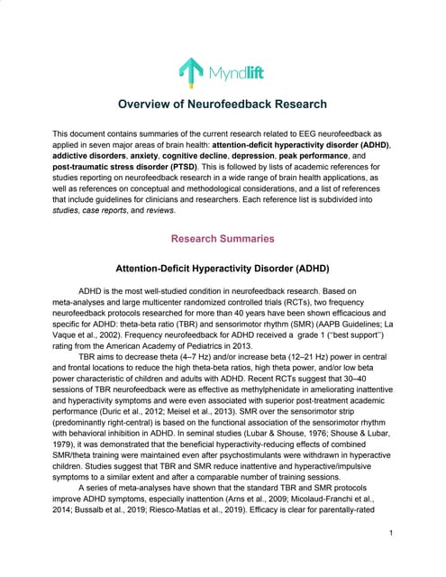 Pamphlet HEG and Neurofeedback Brain training pamphlet BAC Cheyenne ...