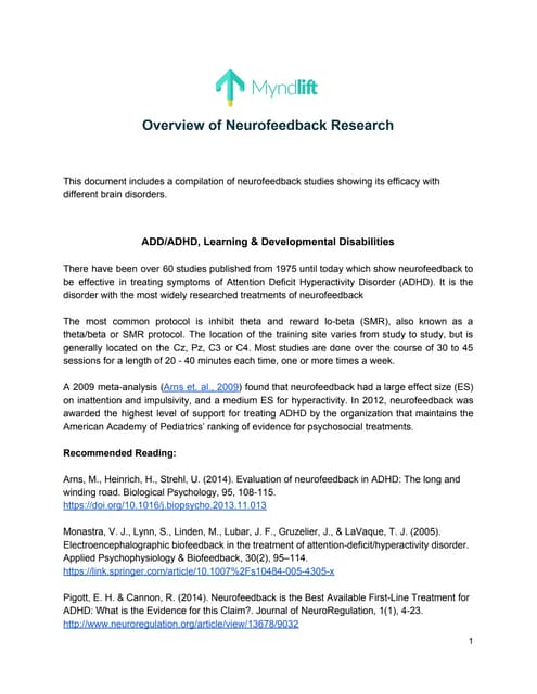 WHAT IS NEUROFEEDBACK TRAINING? HOW DOES IT WORK? | PDF