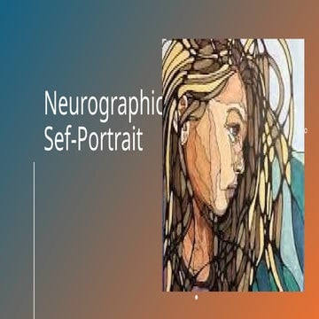 Neurographic Self-Portrait Power Point using marker and watercolour | PPTX
