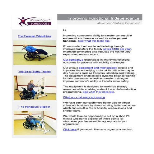 Neurogym - Reduce Expenses & Improve Outcomes | DOCX