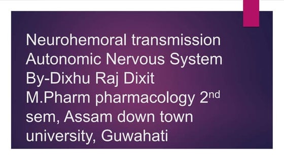 Organization and function of ans | PPTX | Brain and Nervous System Disorders | Diseases and ...