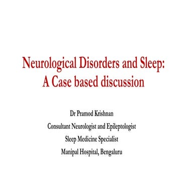 Neurological disorders and sleep | PPTX