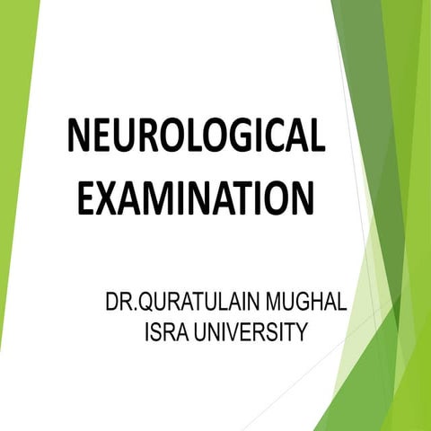 Neurological examination | PPTX