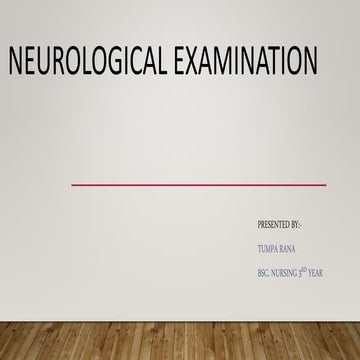 Physical & neurological examination | PPTX