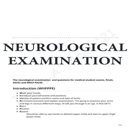 Neurological examination - Upper And Lower Limb.pdf