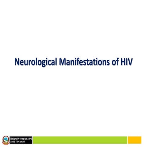 Neurological Manifestations of HIV.ppt