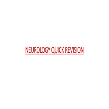 NEUROLOGY QUICK REVISION for examination | PPTX