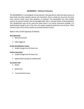 Neuromove training presentation | PPT