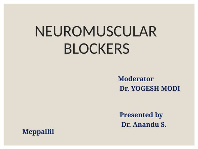 Muscle Relaxants DMR & NDMR | PDF | Physical Therapy | Wellness