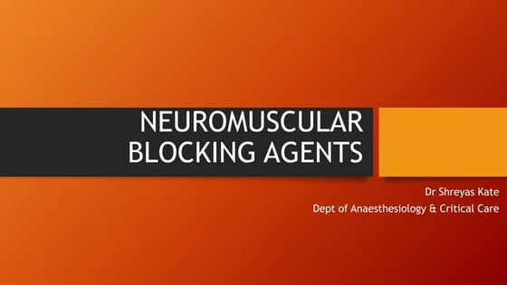 Muscle Relaxants DMR & NDMR | PDF | Physical Therapy | Wellness