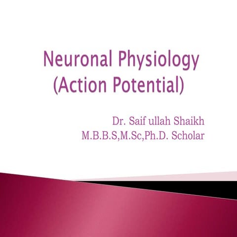 Action potential By Dr. Mrs. Padmaja R Desai | PPTX