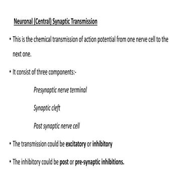 Mechanism of Impulse Transmission Across Synapse And Along Axon ...