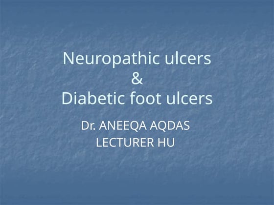 PT804 Neuropathic Ulcer Treatment | PPT