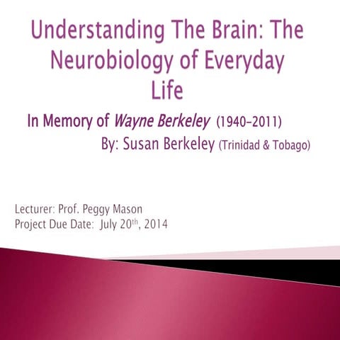 Neurobiology Project | PPT