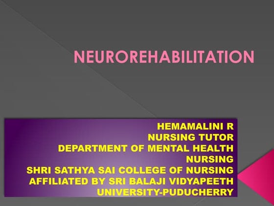 Rehabilitation ppt final | PPT