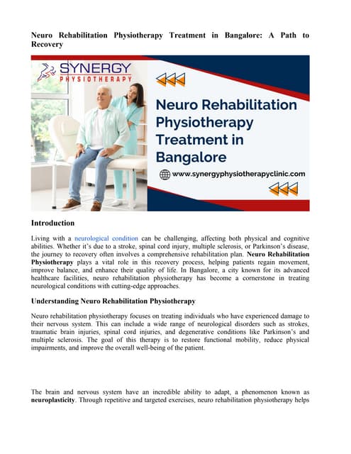 What Conditions Are Treated Under Neuro Rehabilitation Physiotherapy_.docx