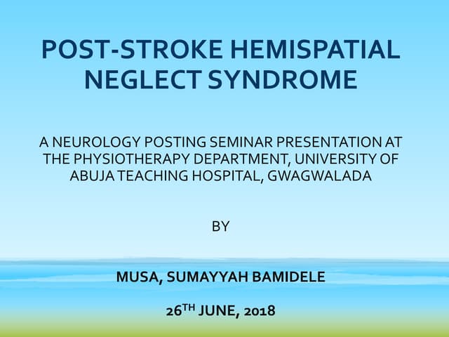 Hemispatial neglect syazwan | PDF