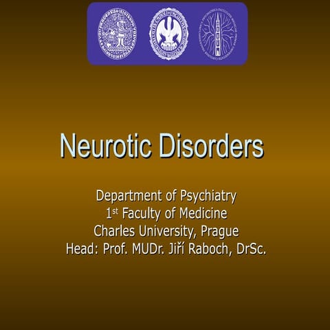 Neurotic Disorders best to study for nursing | PPT