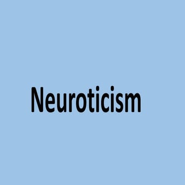 Neuroticism | PDF