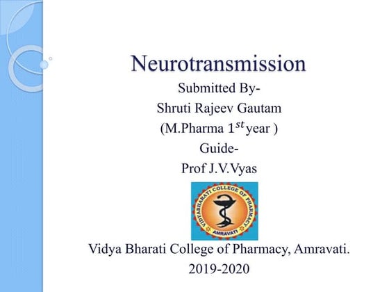 Neurohumoral Transmission in Autonomic Nervous System : Detailed Study ...