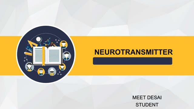 Neurotransmitter ppt | PPTX