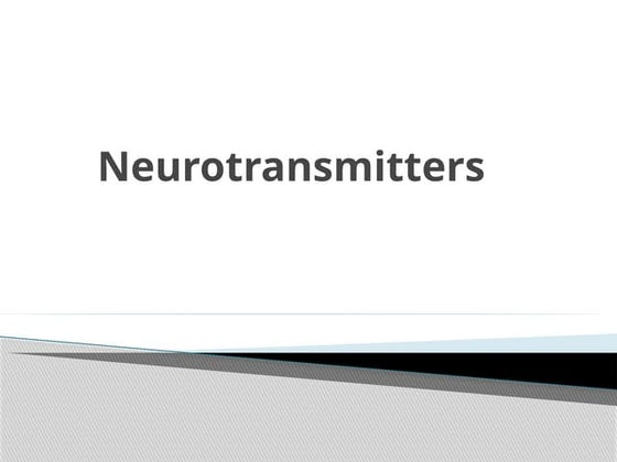 Neurotransmittersandtheirfunctions Chapter3 Power Point Lecture | PPT