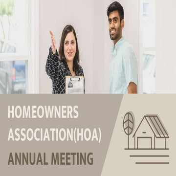 Neutral Beige Modern Illustrative Homeowners Association (HOA) Annual ...
