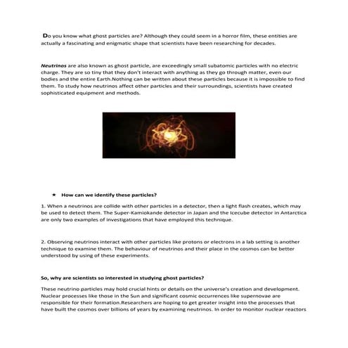 The Fascinating World of Ghost Particles: Exploring Neutrinos and Their ...