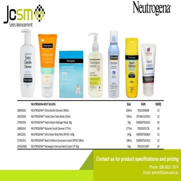 Neutrogena distributor australia | PPTX
