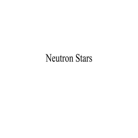 Power Point Presentation Neutron Stars | PPT
