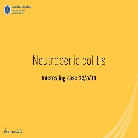 Neutropenic colitis, Typhlitis | PDF