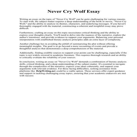 Never Cry Wolf Essay.pdf