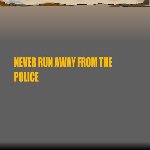 Never Run From The Cops Pps