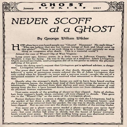 Never Scoff at a Ghost | PDF