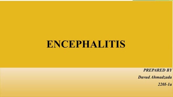 Encephalitis | PPT