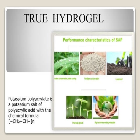 Applications of Super Absorbent Polymers in Agriculture | PPTX