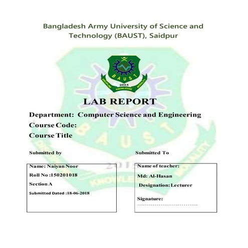 Bangladesh Army University of Science and Technology (BAUST), Saidpur ...