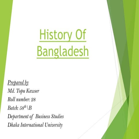 History Of Bangladesh | PPTX