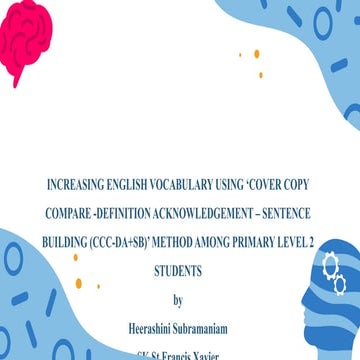 COVER COPY COMPARE IS A VOCABULARY INCREASING ACTIVITY | PPT