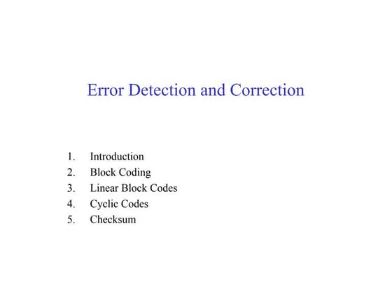 Error Detection And Correction Of Hamming Code Ppt