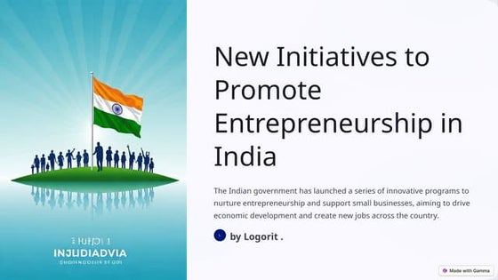 "Entrepreneurship in India: Opportunities and Challenges" | PPT