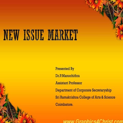 new-issue-market-ppt.pdf | Business Accounting & Finance | Business