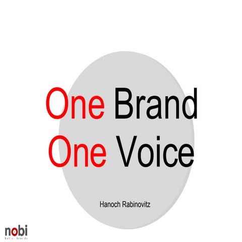 One Brand One Voice | PPT
