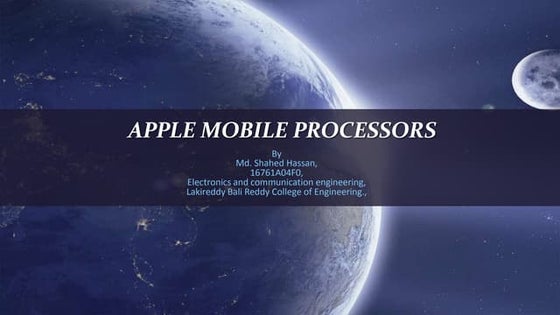 Presentation for Apple M1 chip | PPTX | Computing | Technology & Computing